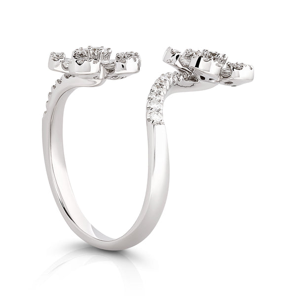 Diamond Double Flower Ring – Nicole Rose Fine Jewelry