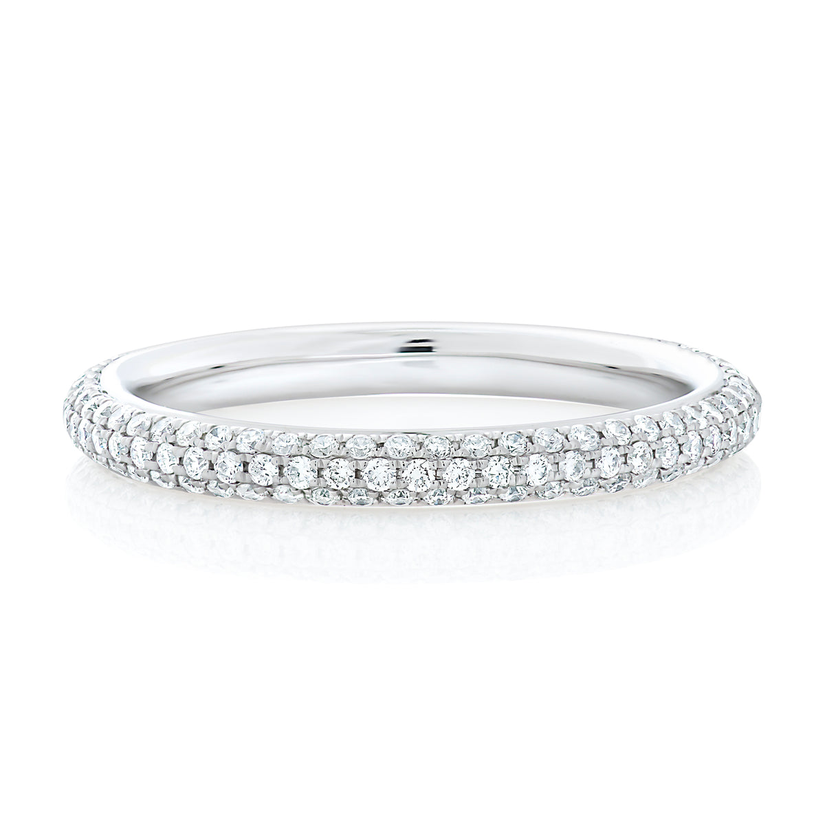 3 Row Micro Pave Diamond Eternity Band – Nicole Rose Fine Jewelry