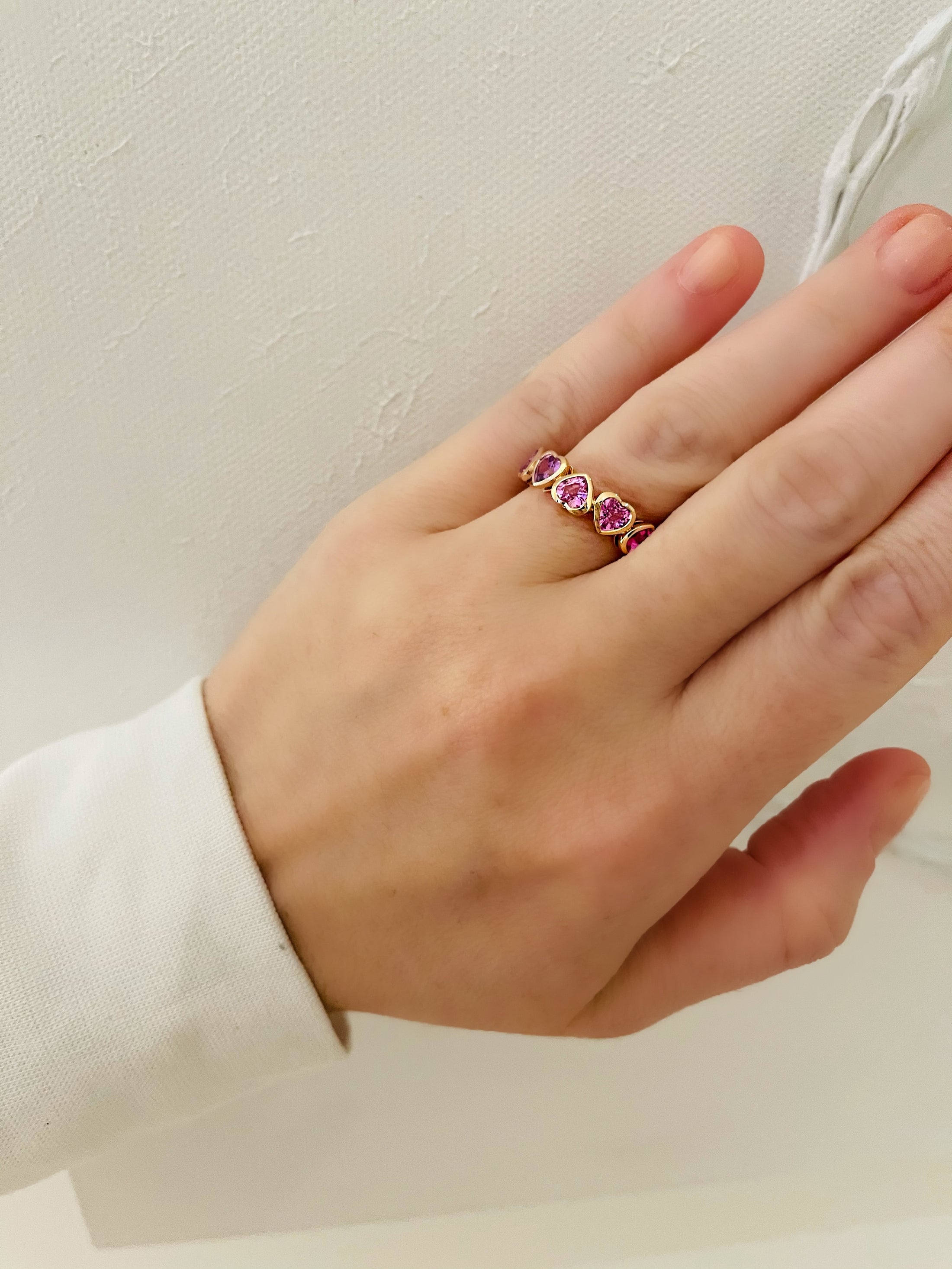 Sapphire Happy Heart Band – Nicole Rose Fine Jewelry